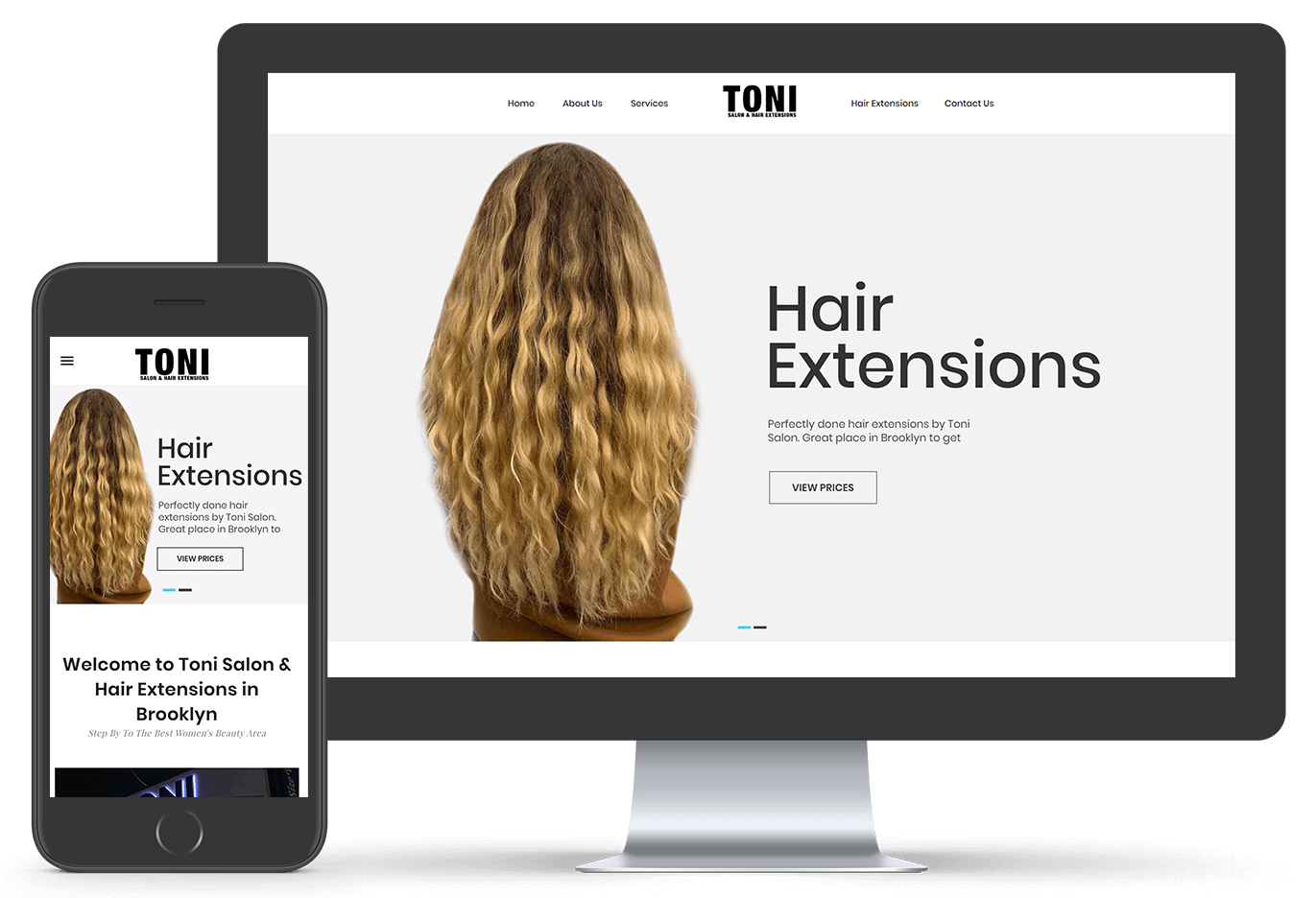 Web Design by Hit4Biz | Toni Hair Extensions